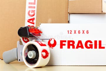 Fragile delivery service stock image. Image of glass - 13121197