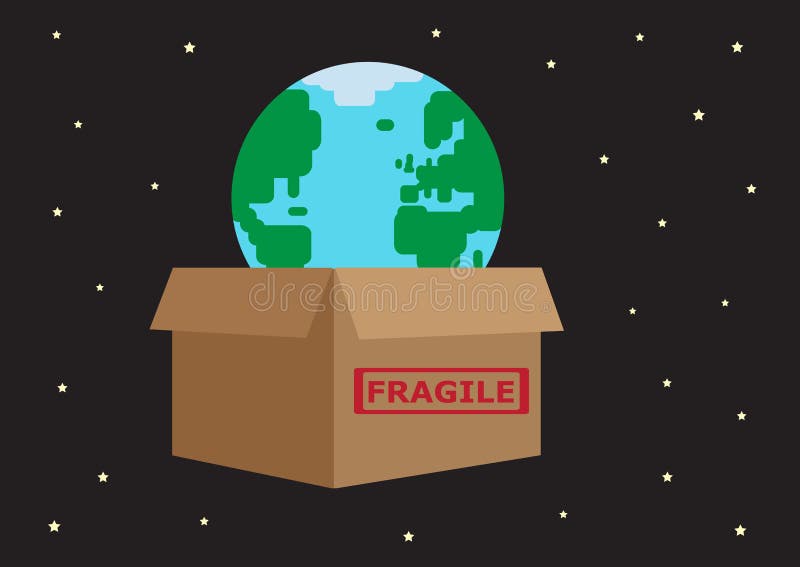 Fragile Earth stock vector. Illustration of cartoon, planet - 39127231