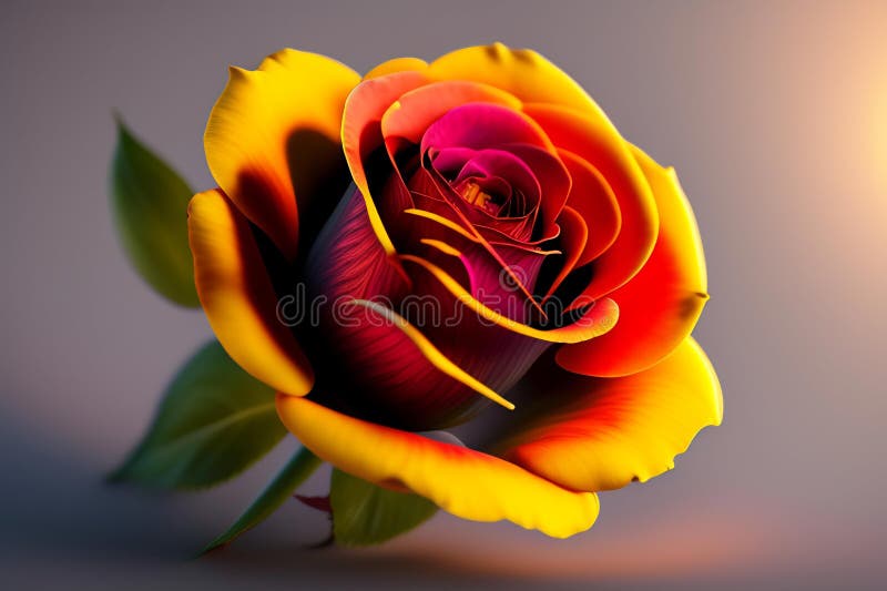 Fragile Freshness of a Rose Petal, Ai Generated Stock Illustration ...