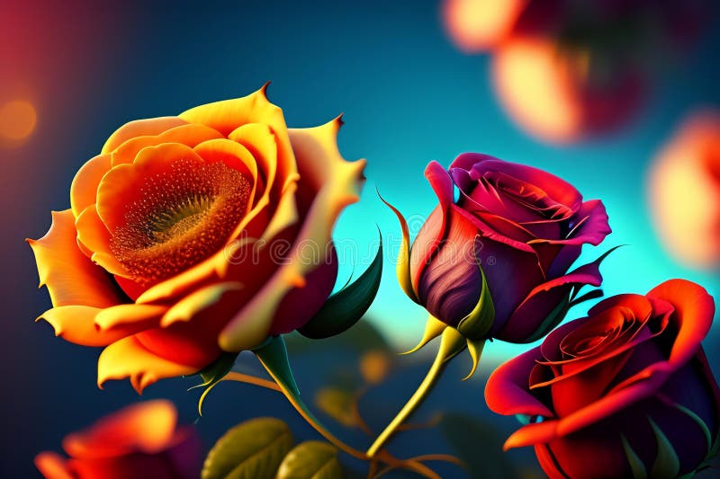 Fragile Freshness of a Rose Petal, Ai Generated Stock Illustration ...