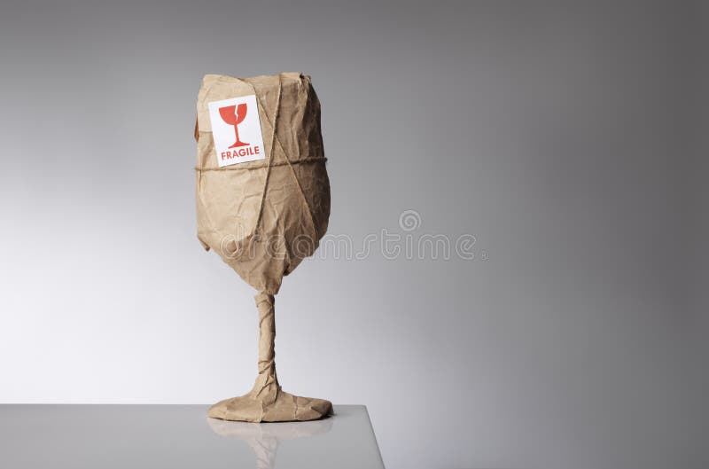 Box with fragile content stock photo. Image of filled - 3839916