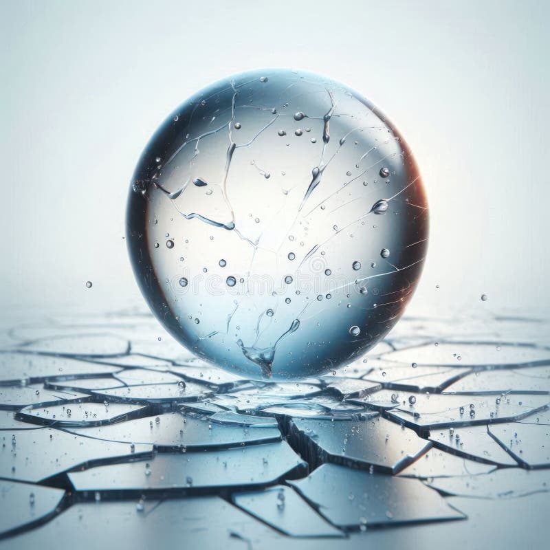 Fragile Glass Ball Cracked Surface Stock Photos - Free & Royalty-Free ...