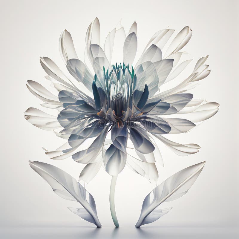 Fragile Glass Flower Generative AI Stock Illustration - Illustration of ...