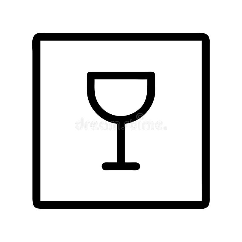 Fragile Glass Symbol in Vector Format for Packaging and Shipping Labels ...