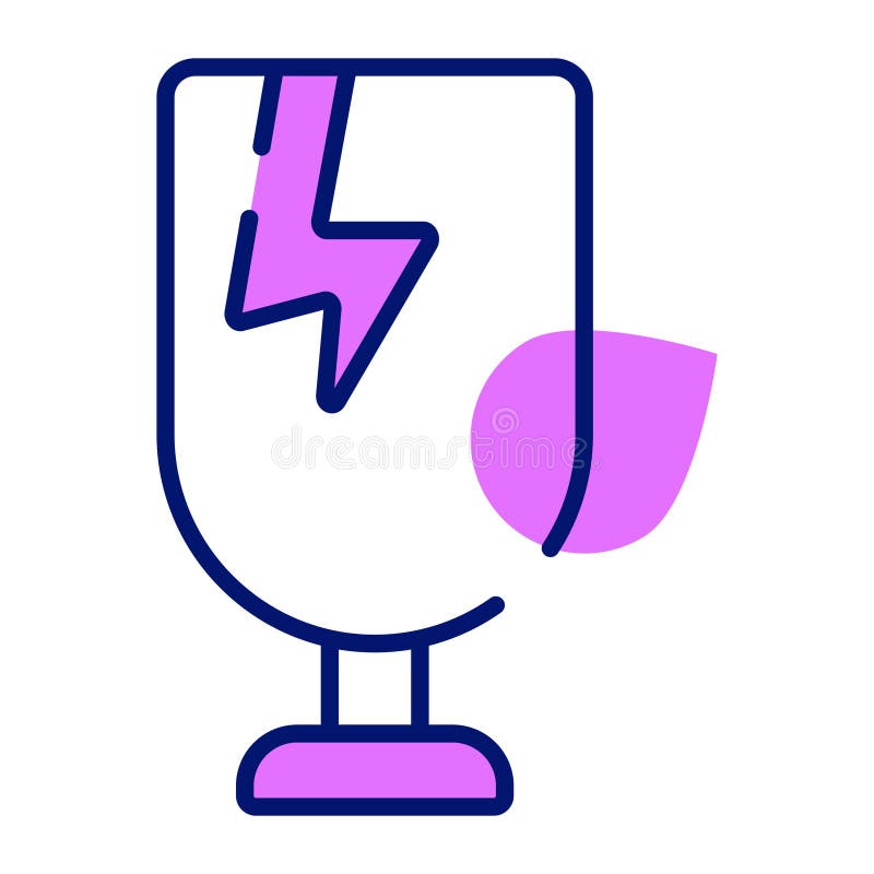 Fragile Glass Vector Icon In Modern Style Premium Design Stock Vector Illustration Of Warning