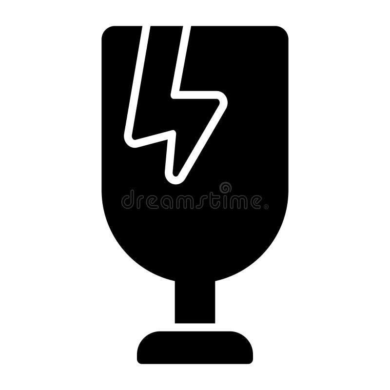 Fragile Glass Vector Icon In Modern Style Premium Design Stock Vector Illustration Of Shipping