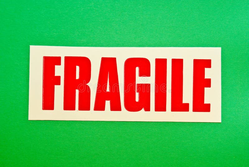 Fragile on Green stock photo. Image of fragile, background - 12844836