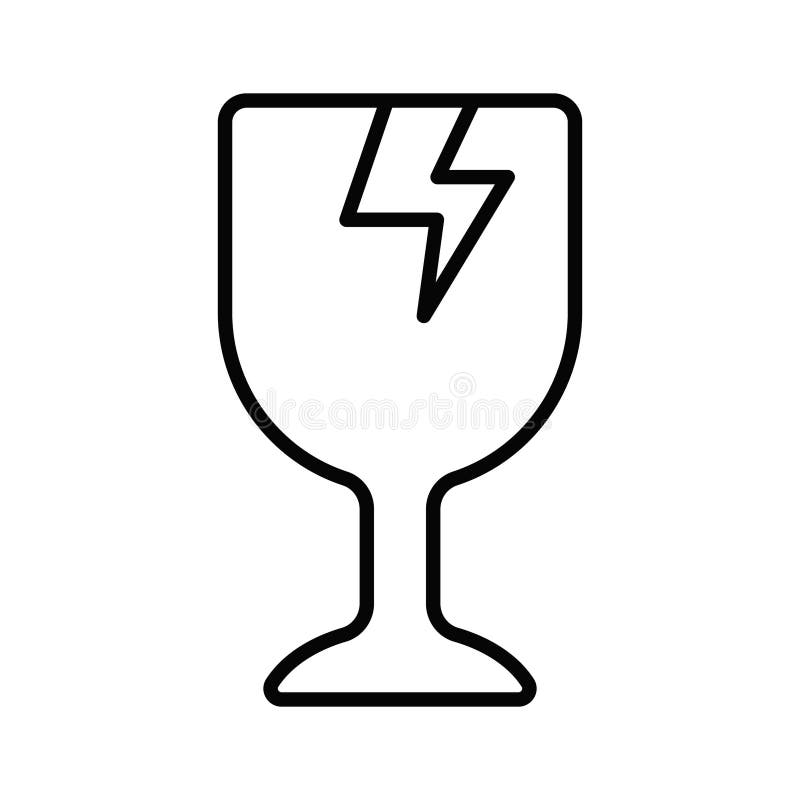 Fragile or Breakable Material Packaging Symbol Stock Vector ...