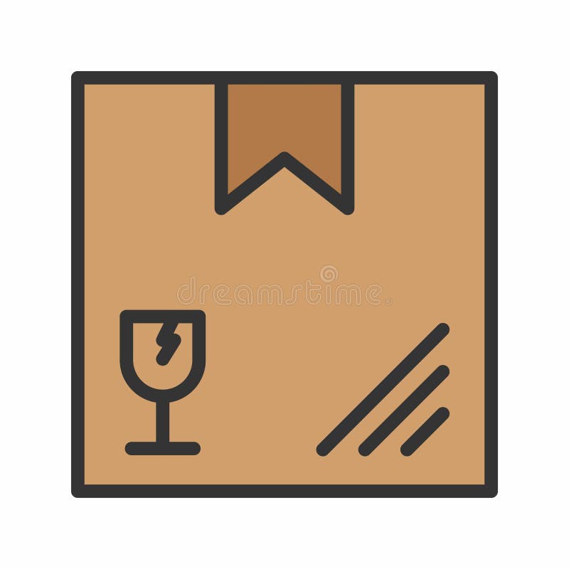 Fragile icon vector image. stock vector. Illustration of icon - 348137950