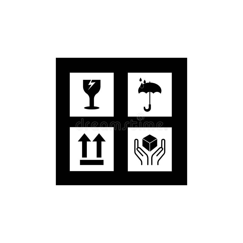 Fragile logo icon vector stock illustration. Illustration of logistic ...