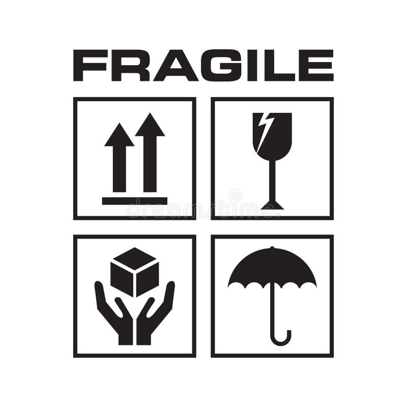 Fragile Logo , Package Logo Vector Stock Vector - Illustration of ...