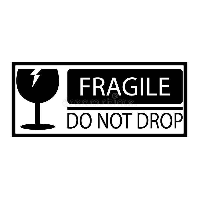Fragile logo vector design stock vector. Illustration of logistics ...