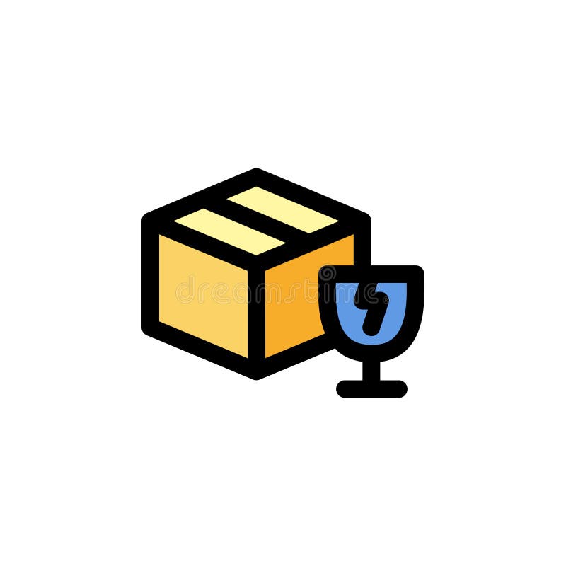 Fragile package Icon stock vector. Illustration of order - 266542628