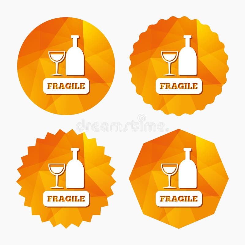 Fragile Parcel Icon. Package Delivery Symbol. Stock Vector ...