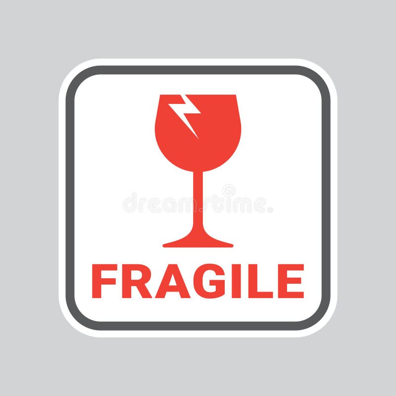 Fragile Parcel Vector Label Stock Vector - Illustration of icon, care ... Fragile Parcel Vector Label Stock Vector - Illustration of icon, care ...