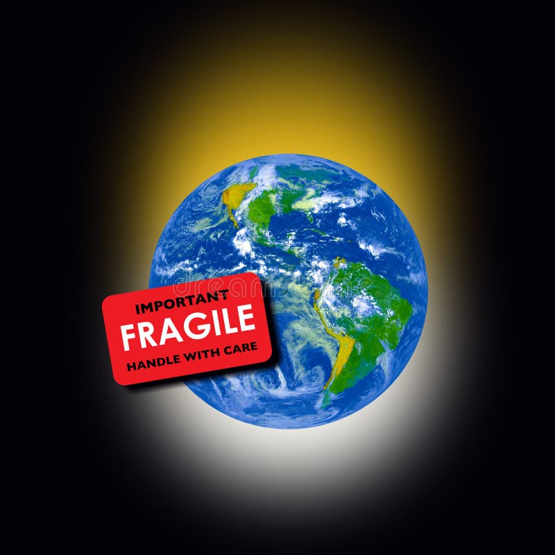 Fragile Planet Earth stock illustration. Illustration of fragile - 13940378