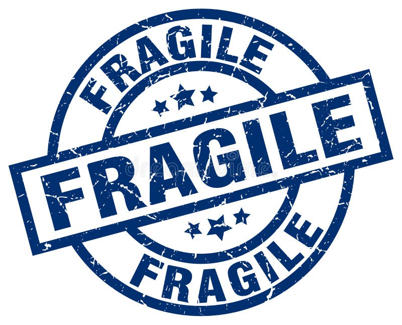 Fragile stock vector. Illustration of band, ribbon, badge - 160546378