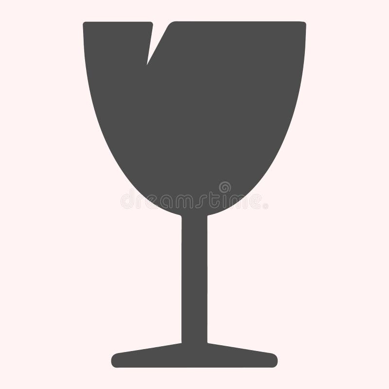 Broken Glass Symbol of Fragile Cargo Line and Solid Icon, Logistic and ... Broken Glass Symbol of Fragile Cargo Line and Solid Icon, Logistic and ...