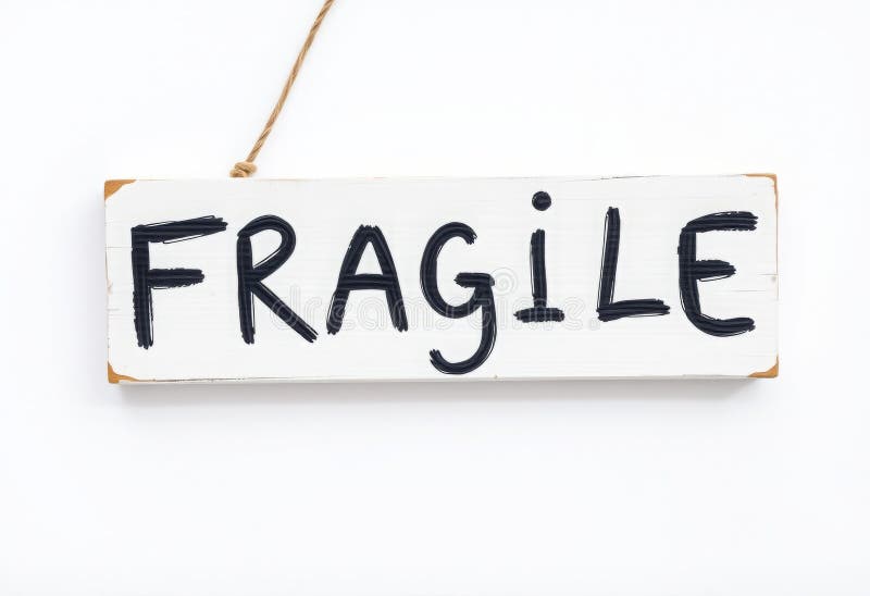 Fragile Sign a Small Hand Painted Sign with the Word Fragile in Stock ...