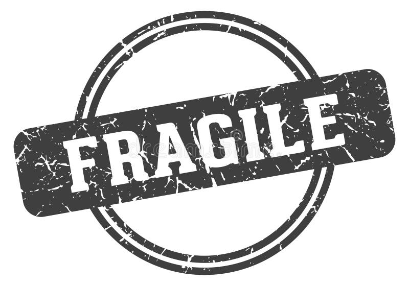 Fragile stamp stock vector. Illustration of rubber, design - 365329307