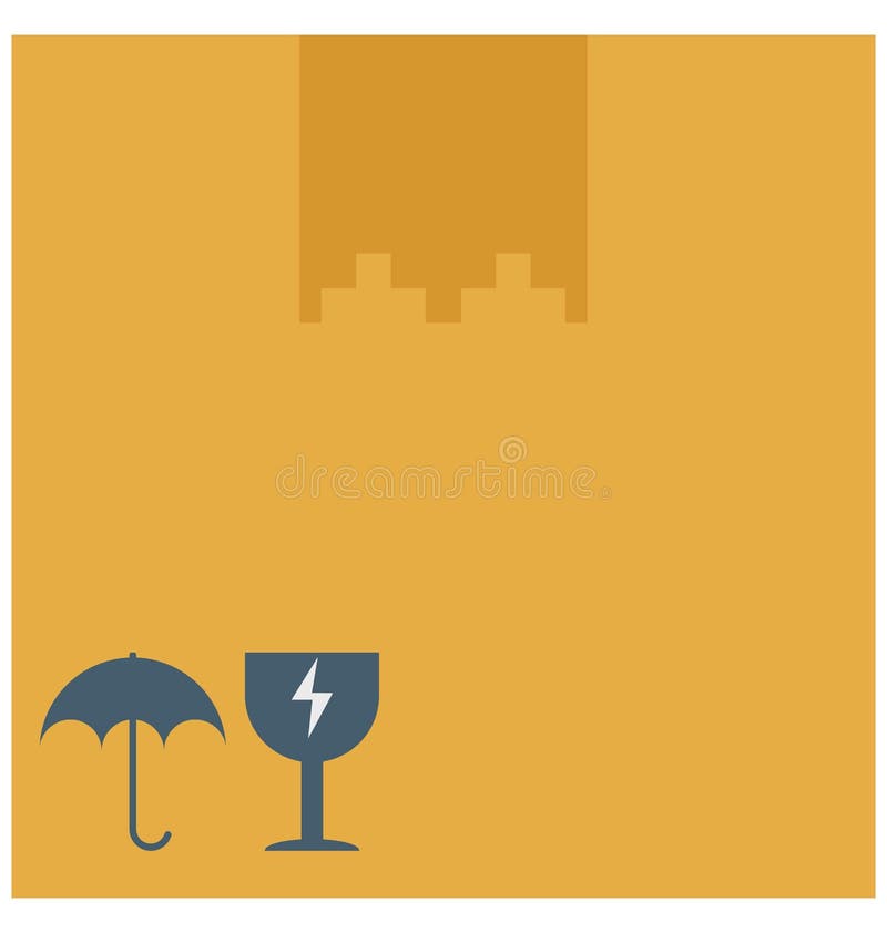 Fragile Symbol Color Isolated Vector Icon Editable Stock Vector ...