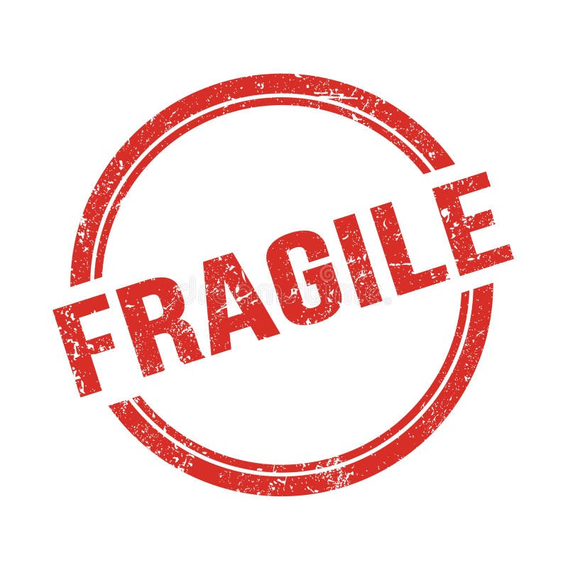 FRAGILE Written in Chalk on Blackboard. Wood Frame Stock Illustration ...
