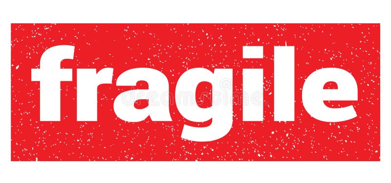 Fragiler Text Auf Rotem Stempelzeichen Stock Abbildung - Illustration ...