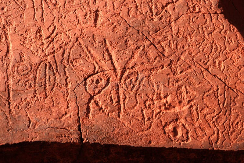 Fragment of Aboriginal Rock Carving Stock Image - Image of motif ...