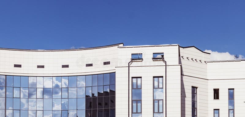 Fragment of an Administrative Building in the City Stock Image - Image ...