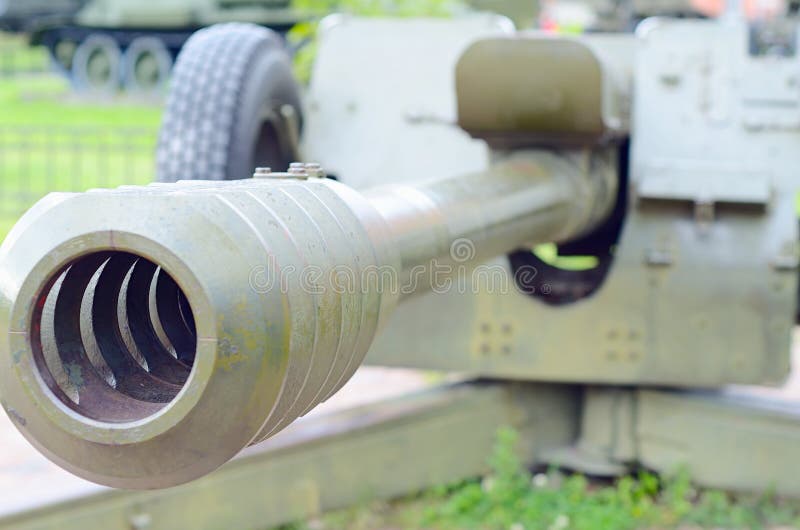 Fragment Artillery gun. stock image. Image of history - 87091635