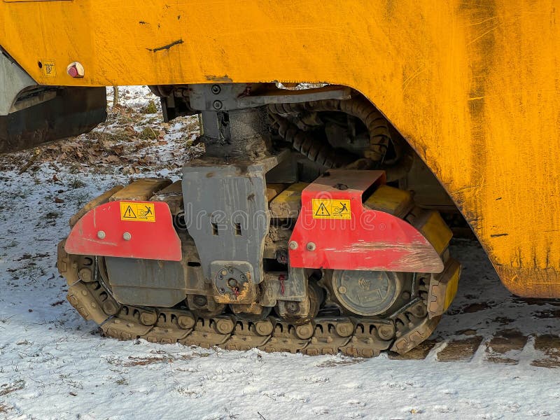 A Fragment of an Asphalt Milling Machine Standing in a Parking Lot ...