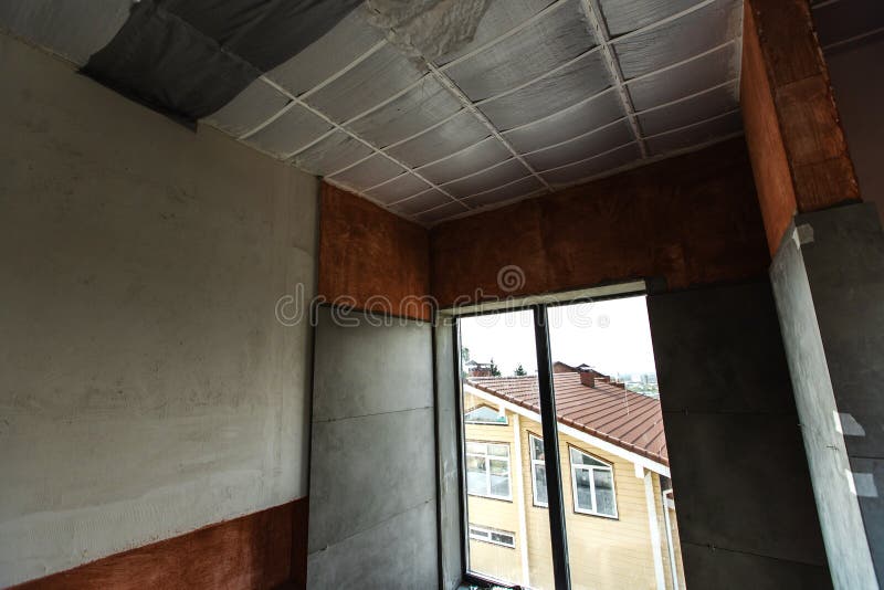 A Fragment of a Bathroom in the Process of Interior Decoration ...