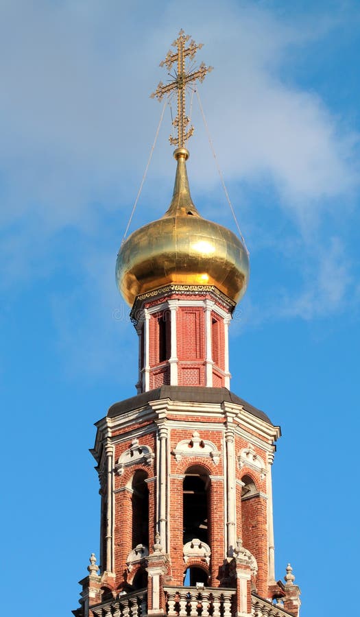 Fragment of a Beautiful Bell Tower Stock Image - Image of fall ...