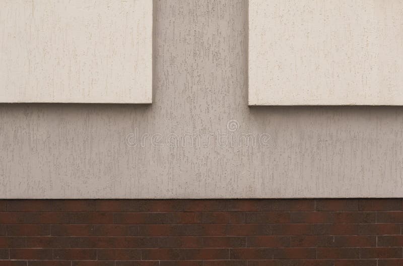Fragment of Beige Plaster Wall on a Building Stock Photo - Image of ...