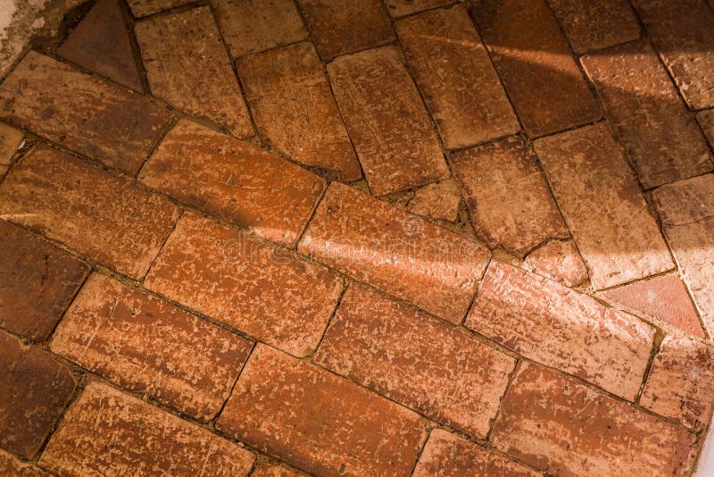 Old brick floor fragment stock photo. Image of design - 123247694