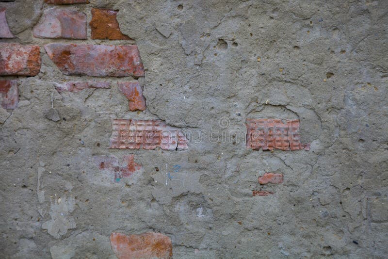 Fragment of a Building with a Collapsed Brick Wall. Stock Photo - Image ...
