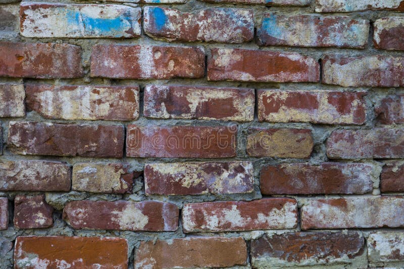 Fragment of a Building with a Collapsed Brick Wall. Stock Photo - Image ...