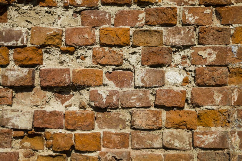 Fragment of a Building with a Collapsed Brick Wall. Stock Image - Image ...