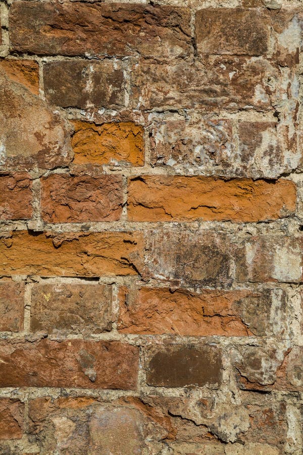 Fragment of a Building with a Collapsed Brick Wall. Stock Image - Image ...