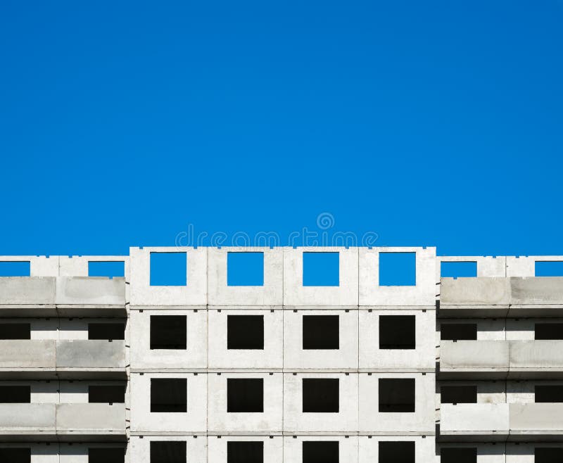 Fragment of a Building Under Construction Stock Image - Image of estate ...