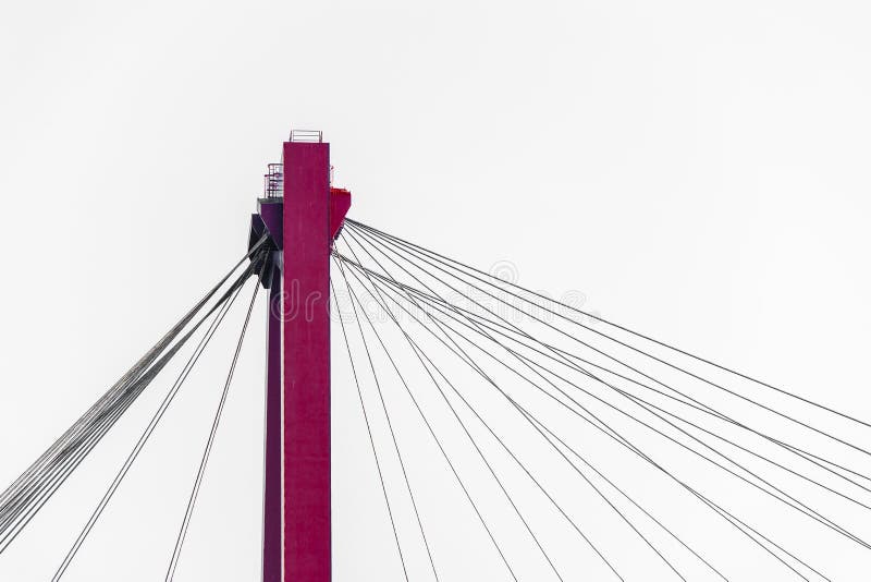 Fragment of a Cable Stayed Bridge Stock Photo - Image of rivet ...