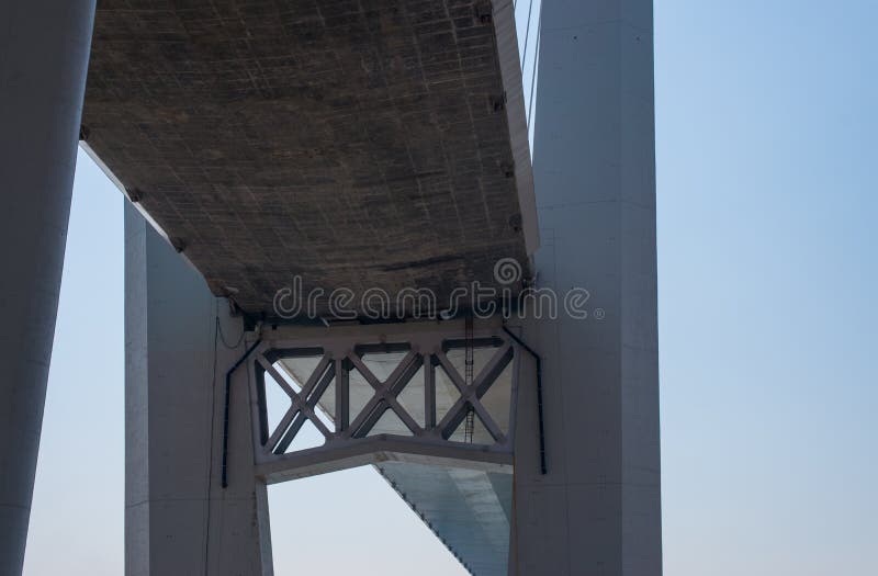 Fragment of Cable Stayed Bridge. Stock Photo - Image of infrastructure ...