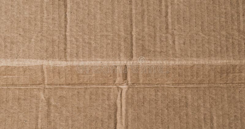 Fragment of a Cardboard Box. Cardboard with Tape and Stickers Stock ...