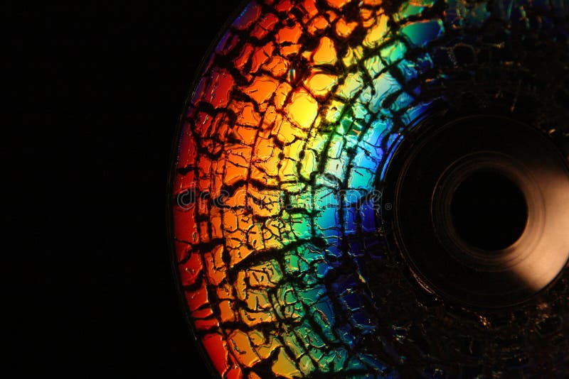 Broken CD-R. stock image. Image of digital, colour, disk - 756253