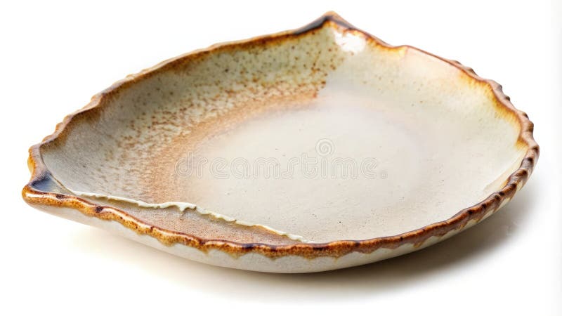 Fragment of a Ceramic Plate with Jagged Edges and Unique Texture ...