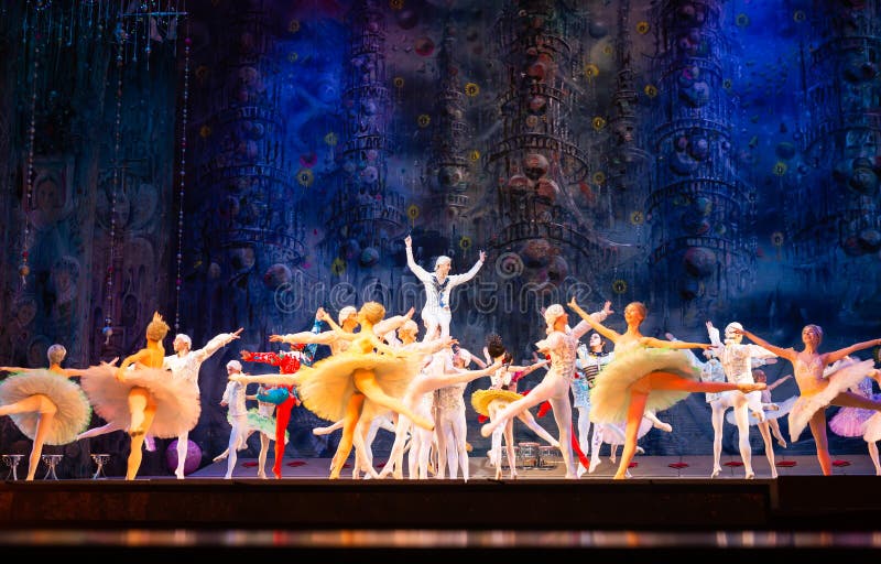 Fragment of the Classical Ballet Nutcracker on Stage of Theater ...