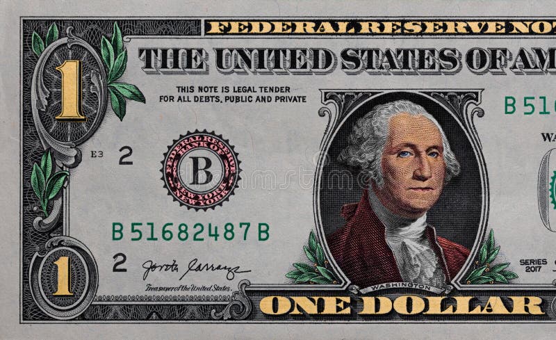 Fragment of Colorized 5 Dollar Bill Stock Photo - Image of macro ...