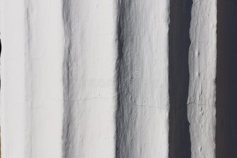 Fragment of the Column with Flutes. Bright Sun Reveals Details Stock ...