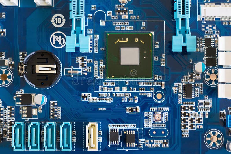 Northbridge on motherboard stock photo. Image of engineering - 53344998