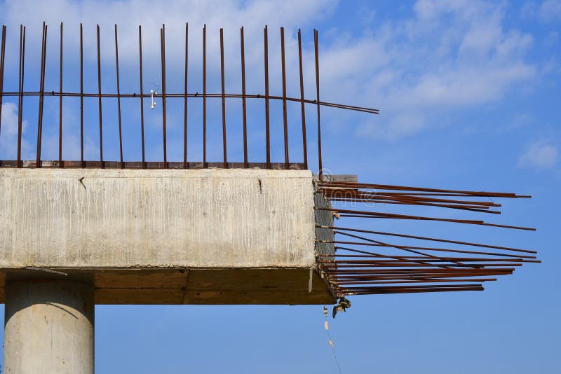 Fragment of the Construction of an Automobile Bridge Over the Road ...